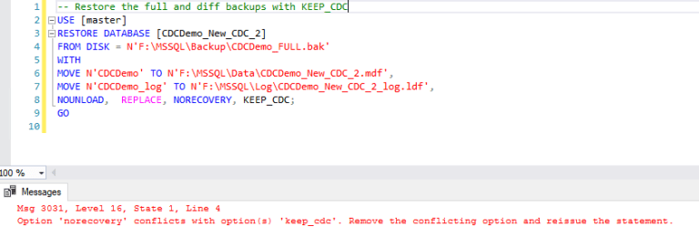 Restoring a Database With CDC Enabled – Chad Franklin